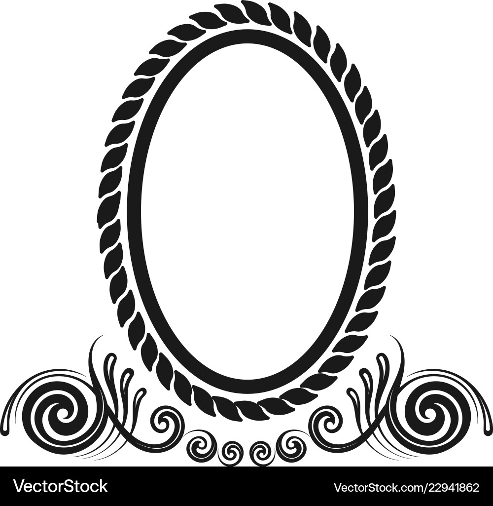 Oval decorative border Royalty Free Vector Image