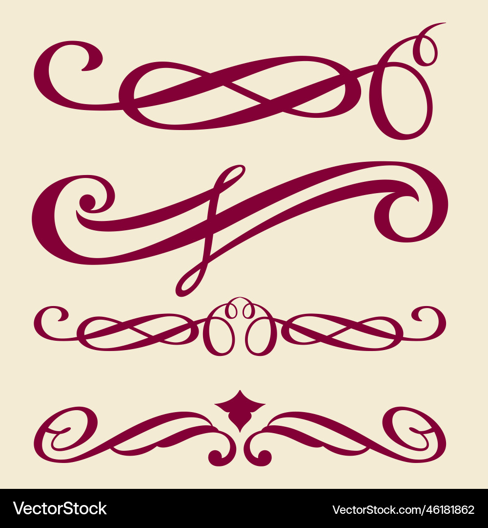 Red swash ornamental Royalty Free Vector Image