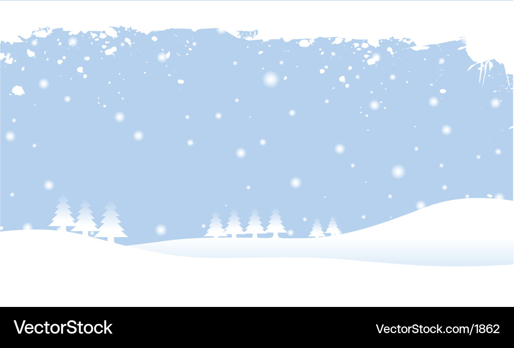 Snow scene Royalty Free Vector Image - VectorStock