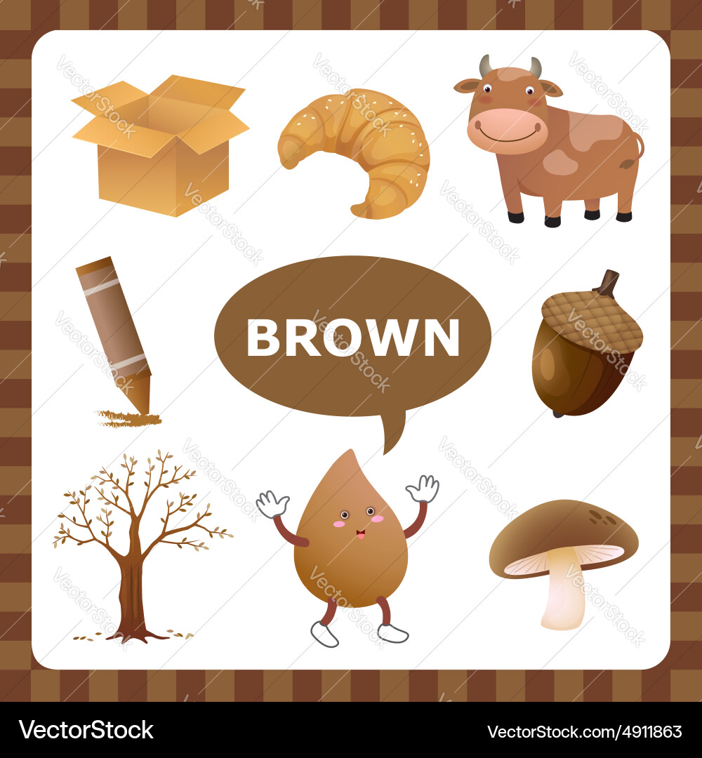 Brown color Royalty Free Vector Image - VectorStock