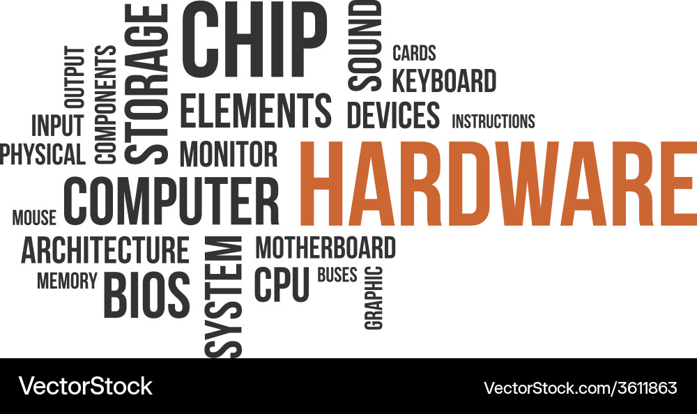 Hardware Word Cloud Royalty Free Vector Image - VectorStock