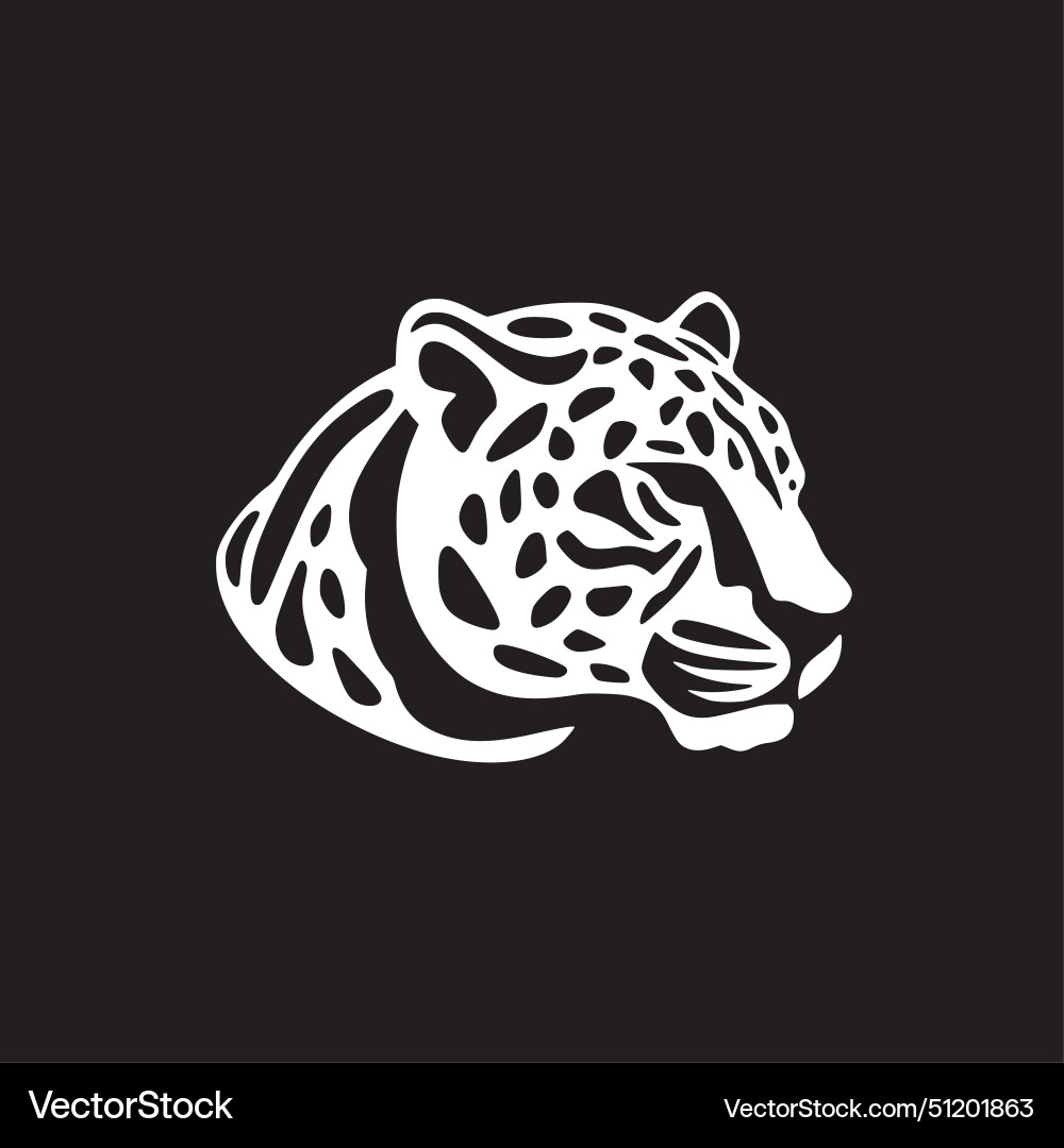 Leopard - black and white Royalty Free Vector Image