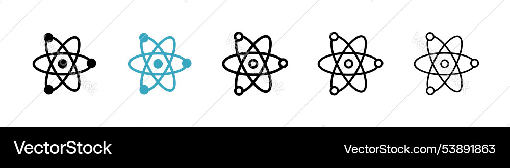Physics icon set Royalty Free Vector Image - VectorStock