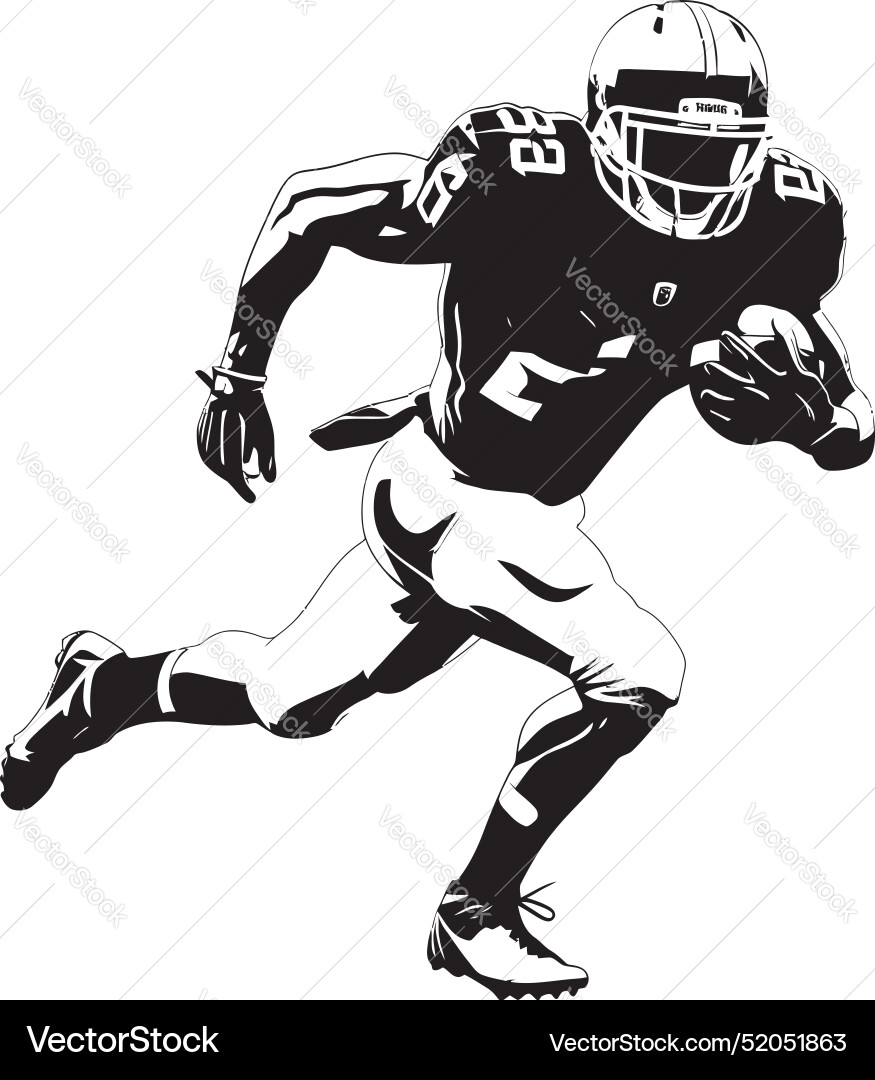 Touchdown triumph graphic of nfl scoring victory Vector Image