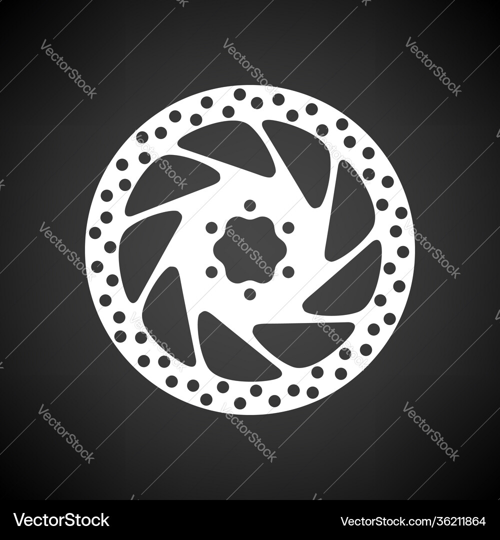 Bike brake disc icon Royalty Free Vector Image