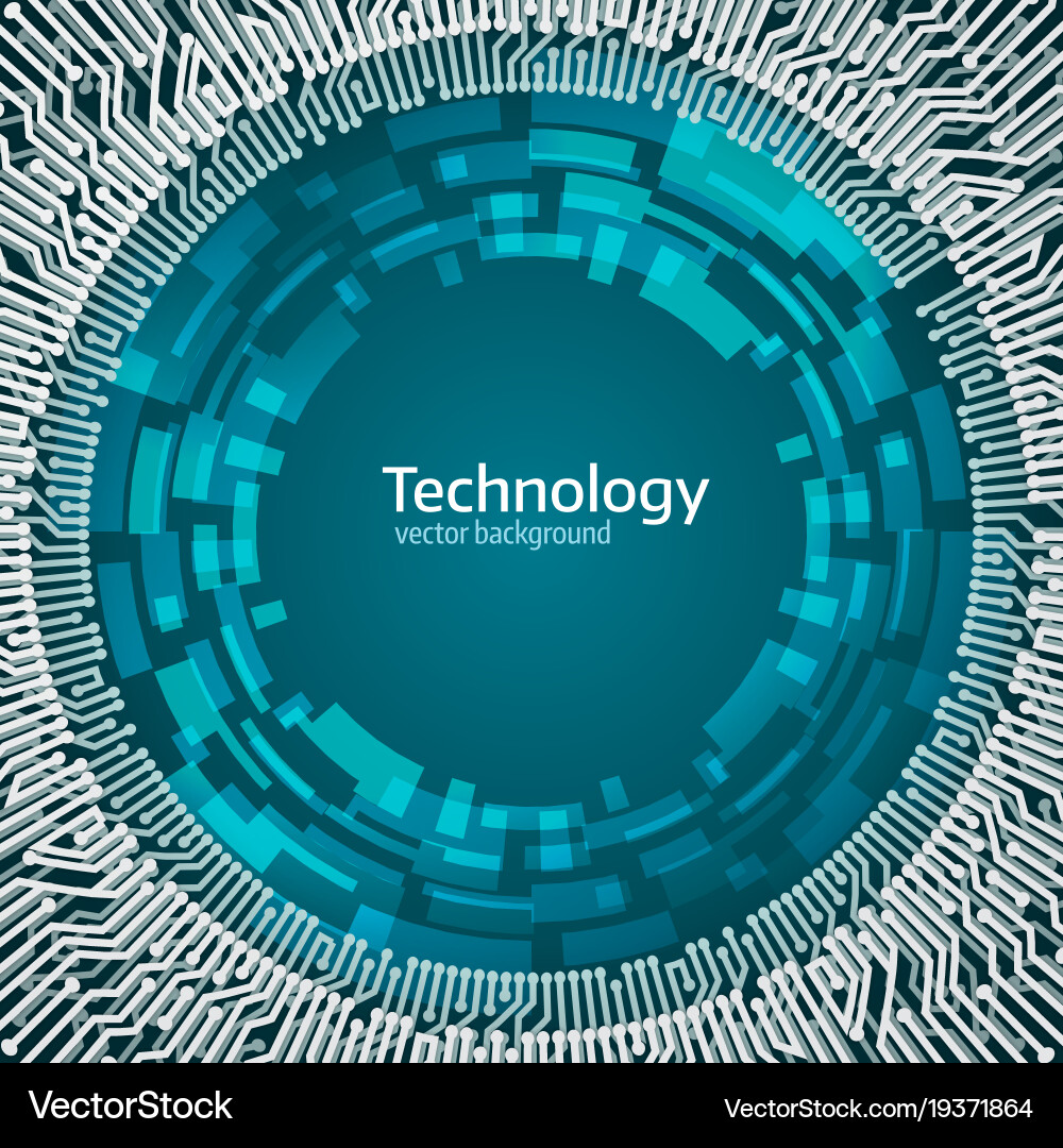 Circuit circle background Royalty Free Vector Image