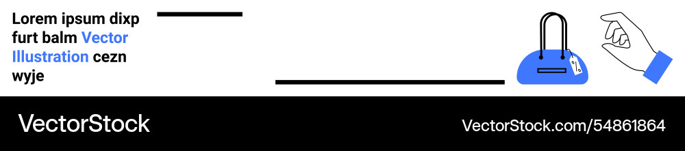 Hand placing bag in locker text placeholder Vector Image