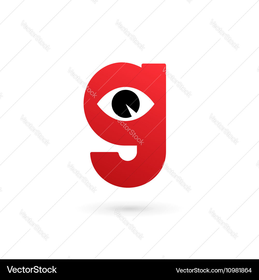 Letter g eye logo icon design template elements Vector Image