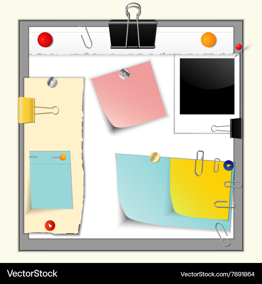 Paper banners and pins Royalty Free Vector Image