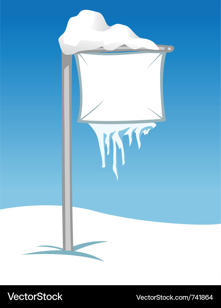 Snowy Sign Royalty Free Vector Image - VectorStock