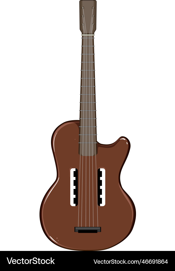 String acoustic guitar cartoon Royalty Free Vector Image