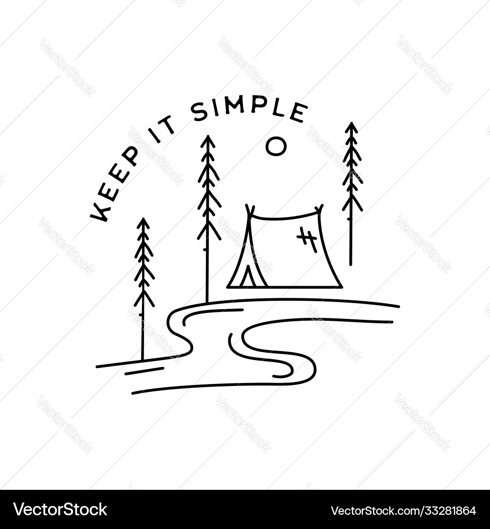 Vintage keep it simple logo design outdoor Vector Image