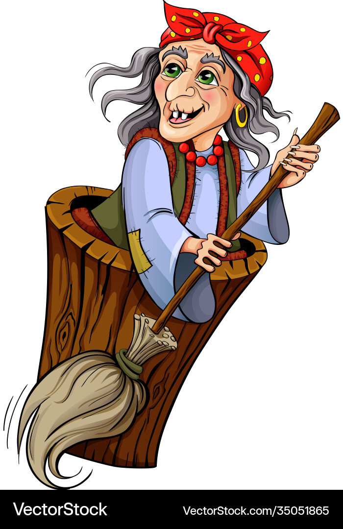 Baba Yaga Witch - Slavic Folklore Royalty Free Vector Image