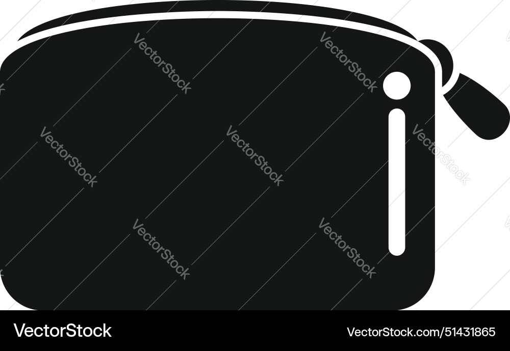 Black pouch icon on white background Royalty Free Vector