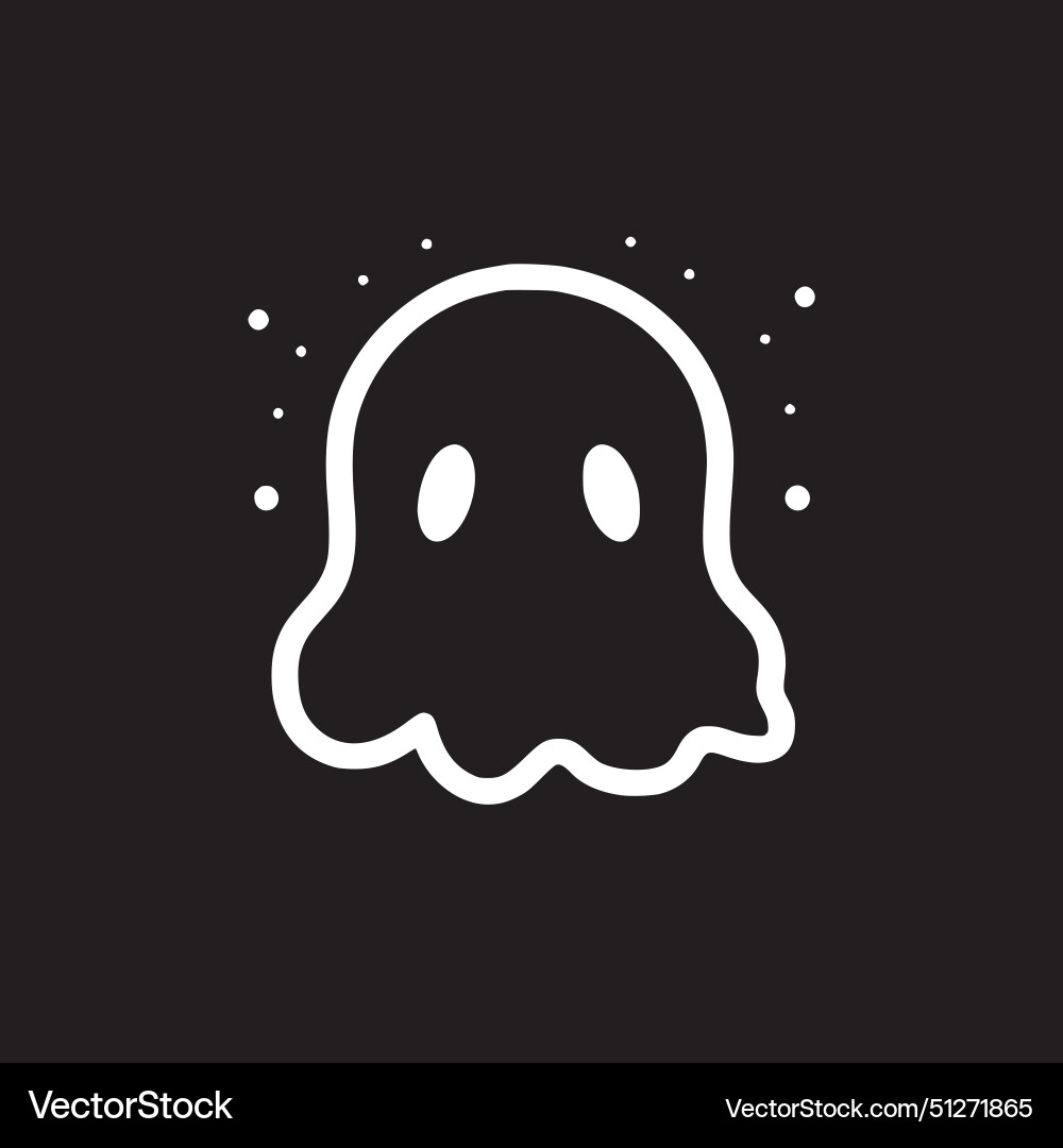 Ghost - minimalist and simple silhouette Vector Image