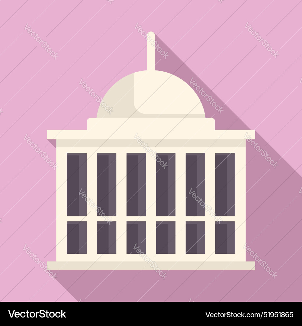 Government Building with Dome Royalty Free Vector Image