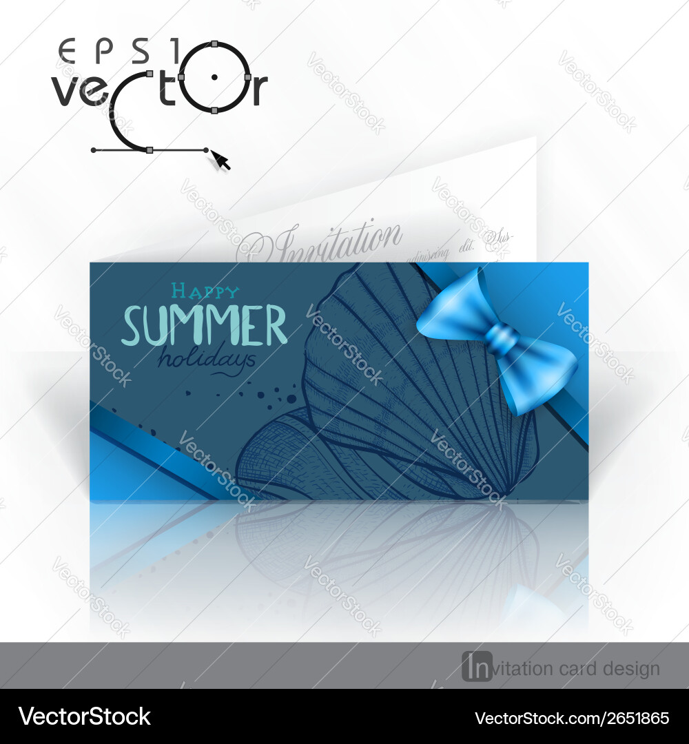Invitation card design template Royalty Free Vector Image