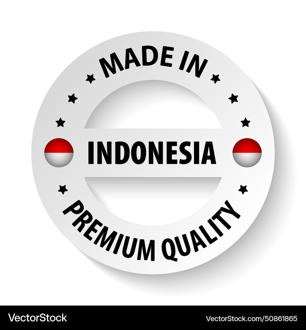 Made in indonesia graphic and label Royalty Free Vector