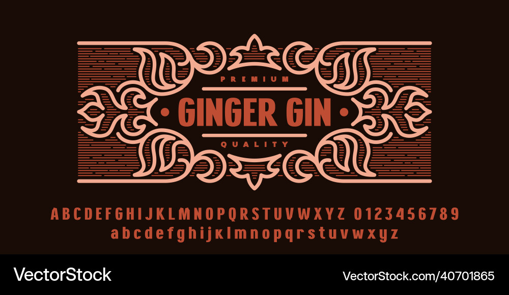 Original sans serif font in classic style Vector Image