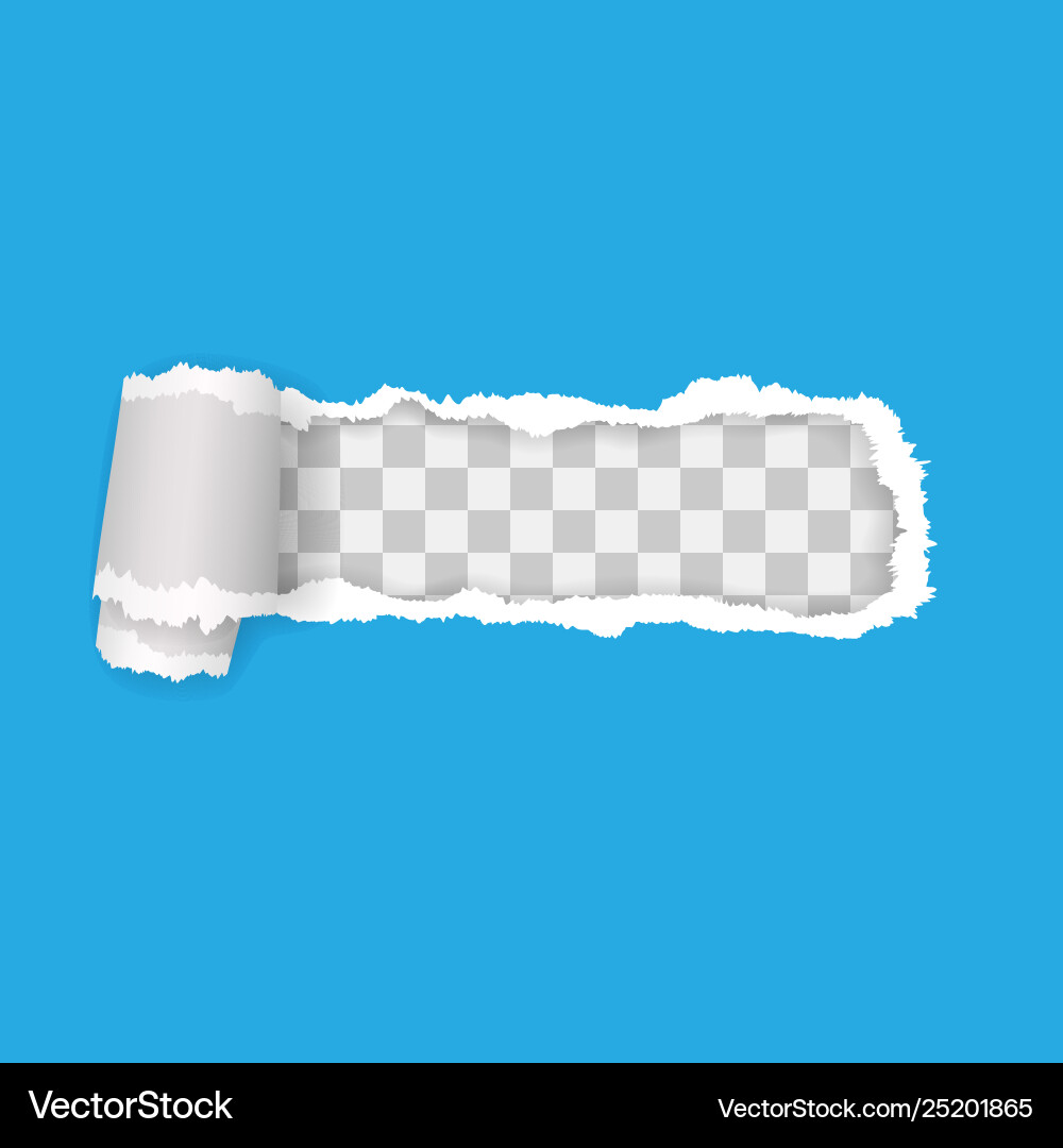 Transparent torn paper with shadows Royalty Free Vector