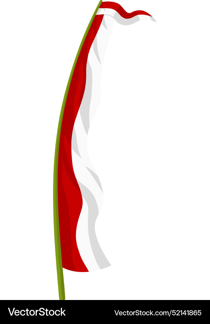 Umbul indonesian flag banner Royalty Free Vector Image