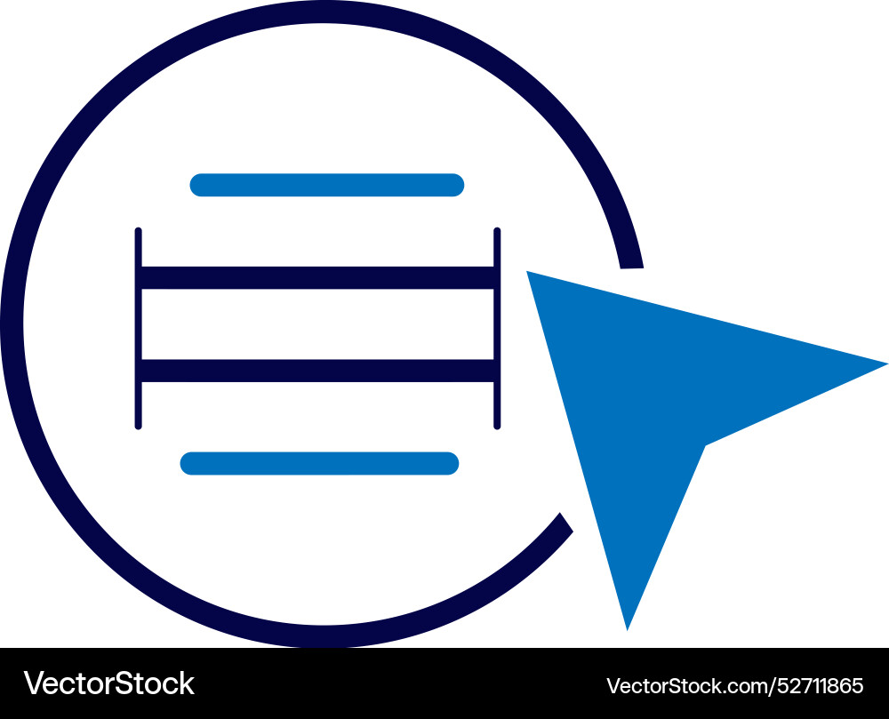 Web menu click nav bar scrolling icon Royalty Free Vector