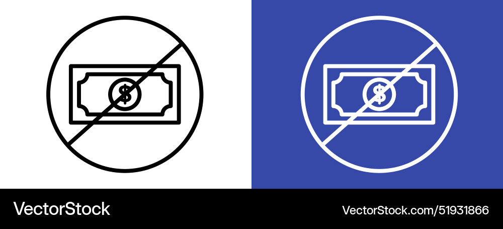 No money sign Royalty Free Vector Image - VectorStock