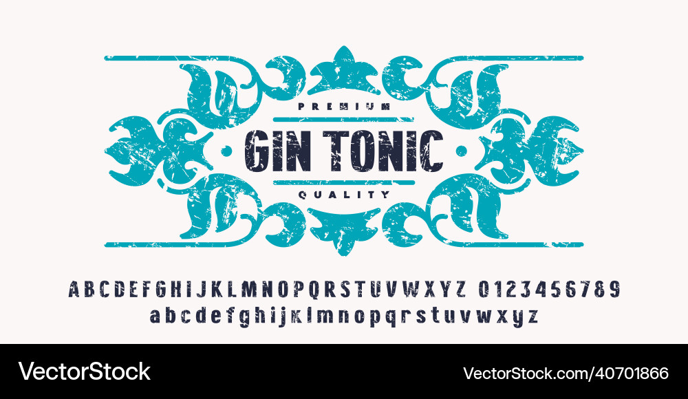 Original sans serif font in classic style Vector Image