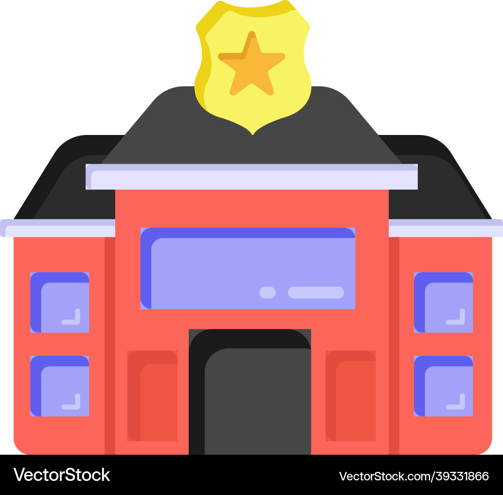 Police station Royalty Free Vector Image - VectorStock