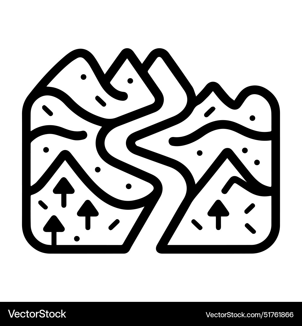 Trail icon or modern line symbol art Royalty Free Vector