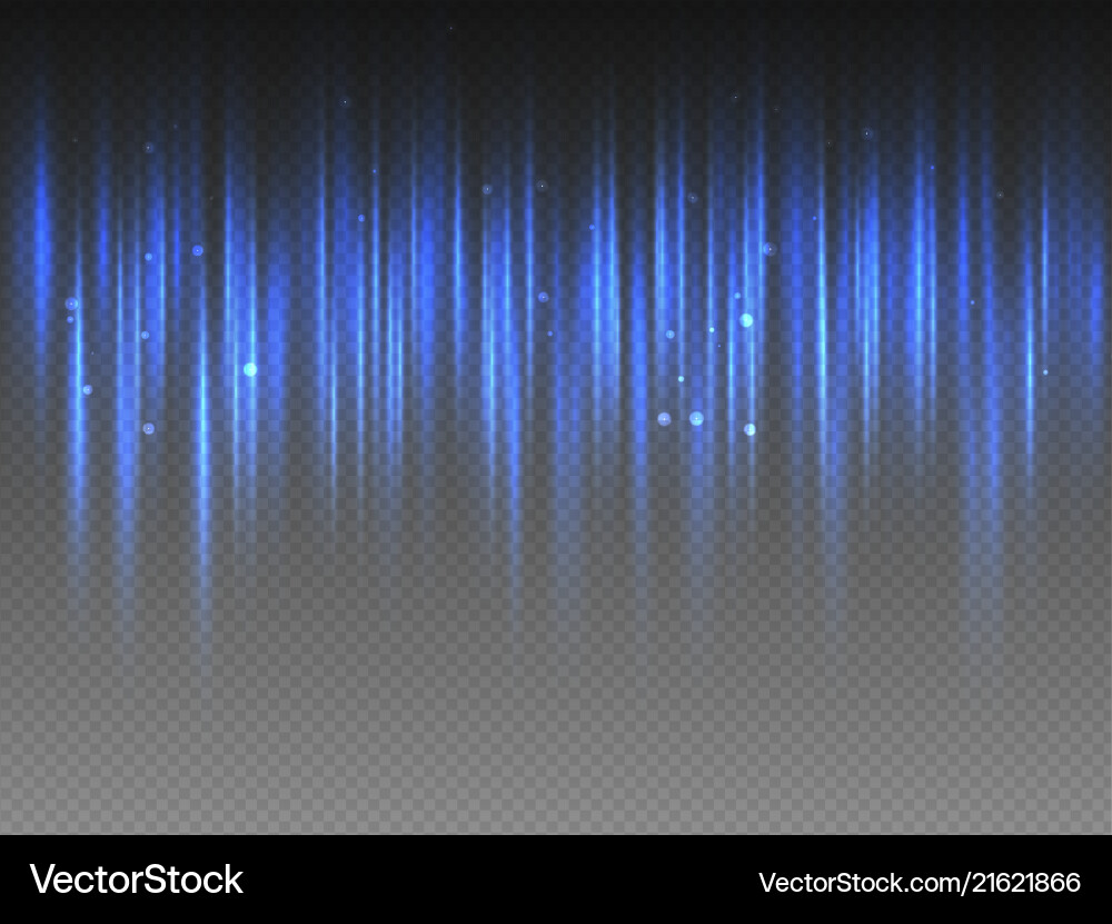 Vertical blue radiance glow pulsing rays Vector Image