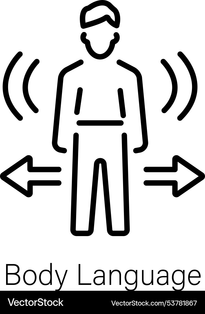 Body language Royalty Free Vector Image - VectorStock