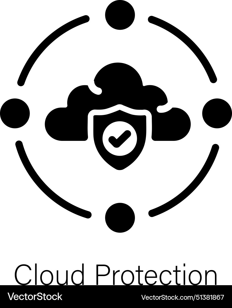 Cloud protection Royalty Free Vector Image - VectorStock