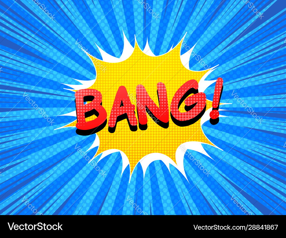 Comic explosive template Royalty Free Vector Image