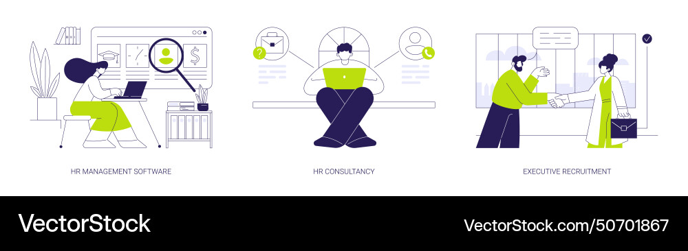 Hr manager abstract concept Royalty Free Vector Image