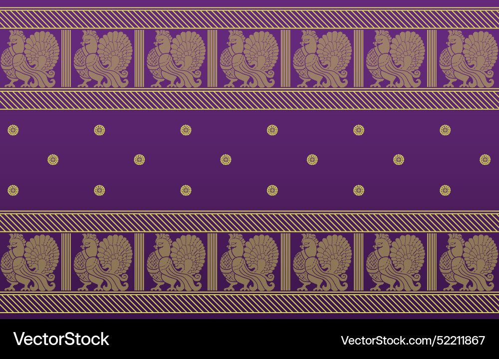 Indian ethnic sari design which is originated in Vector Image