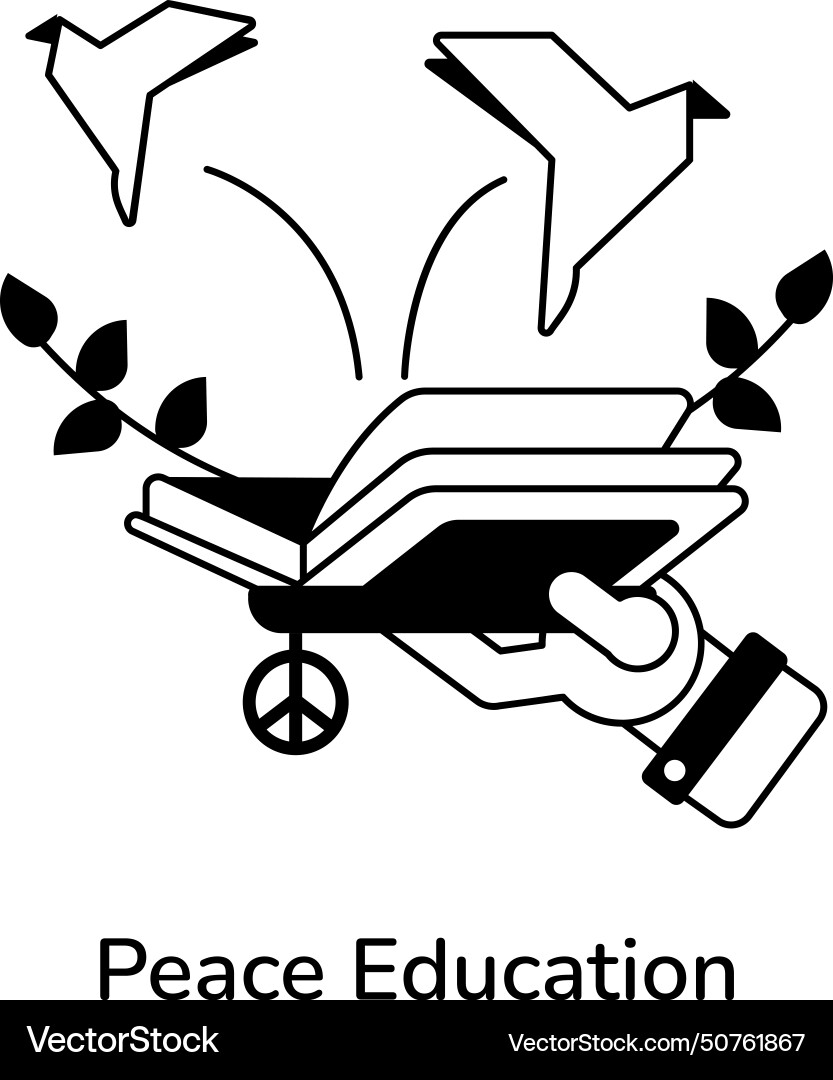 Peace education Royalty Free Vector Image - VectorStock