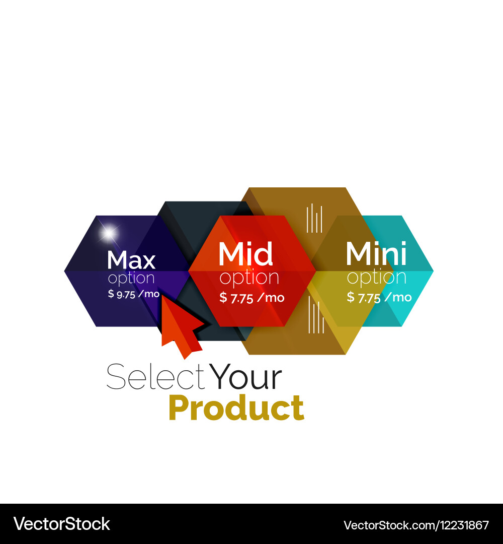 Select choice template Royalty Free Vector Image