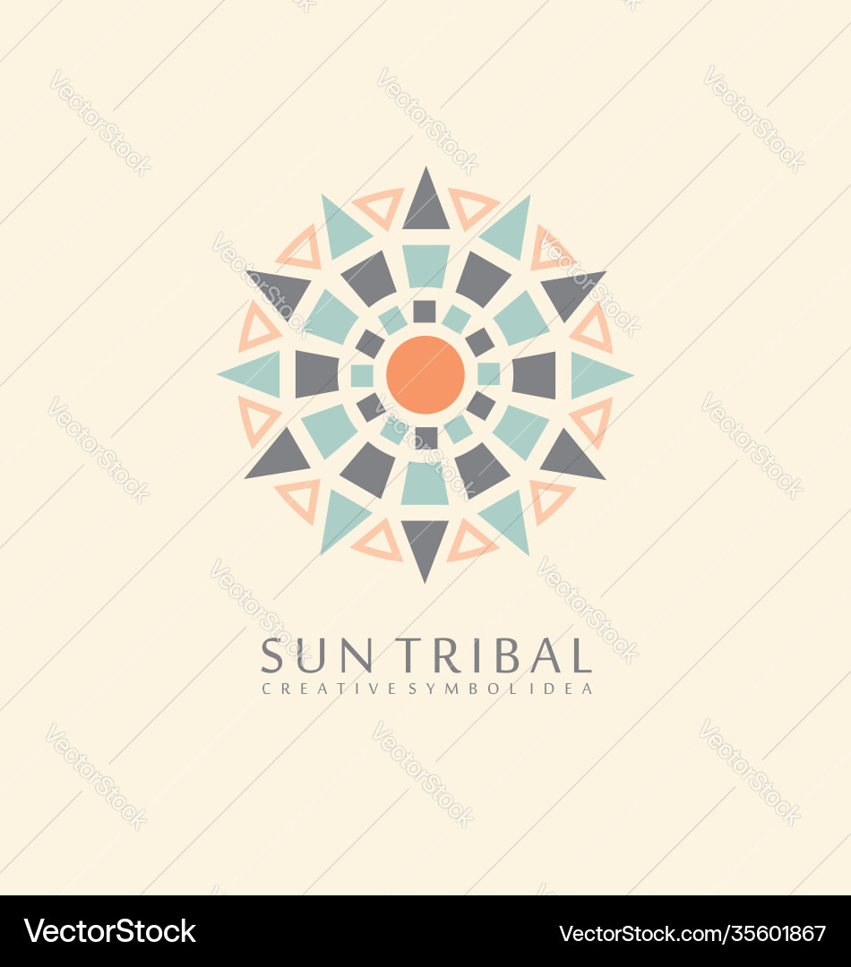 Sun tribal symbol Royalty Free Vector Image - VectorStock