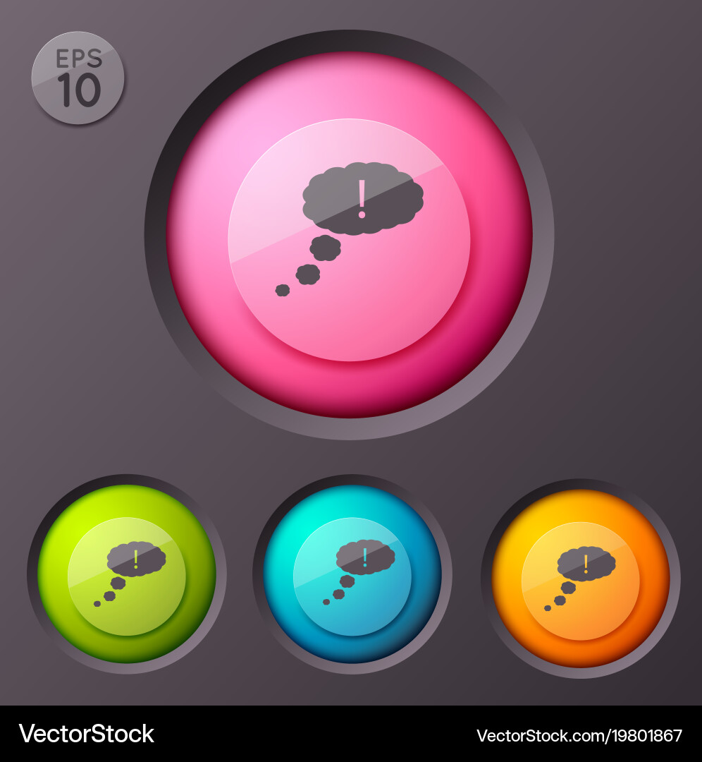 Thought bubble idea background Royalty Free Vector Image