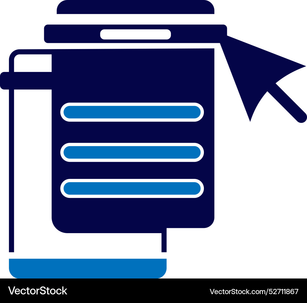 Web Menu Click Nav Bar Scrolling Icon Royalty Free Vector