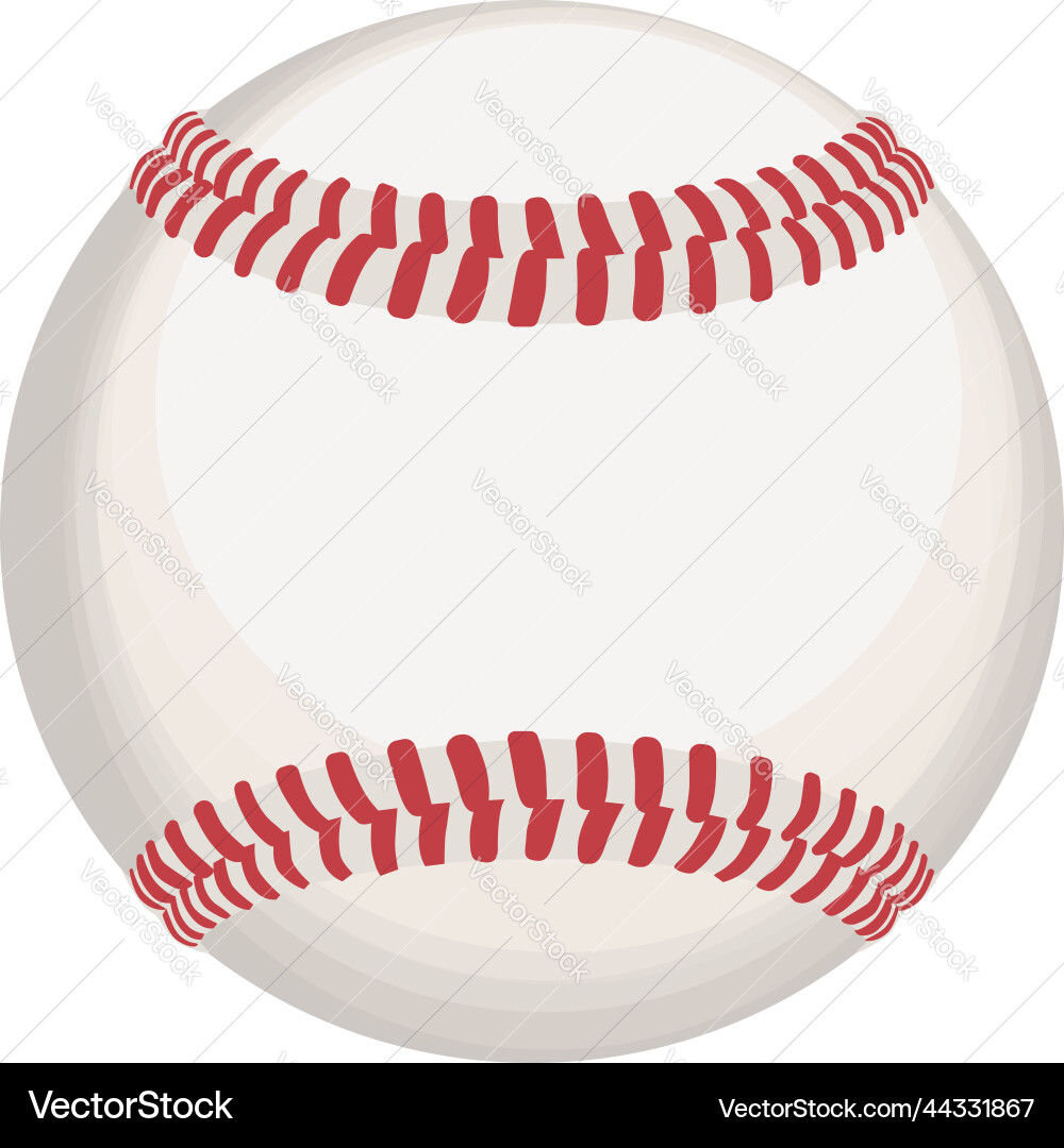 White baseball ball on a background Royalty Free Vector