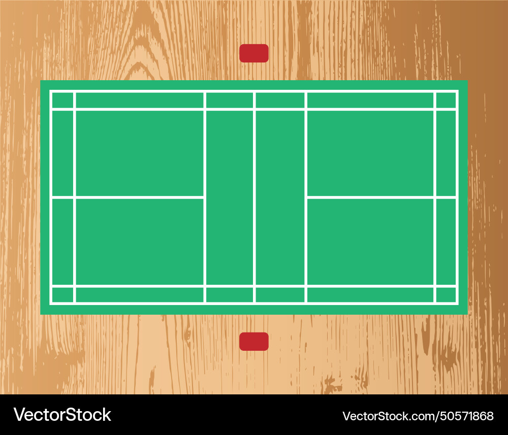 Badminton wood field Royalty Free Vector Image