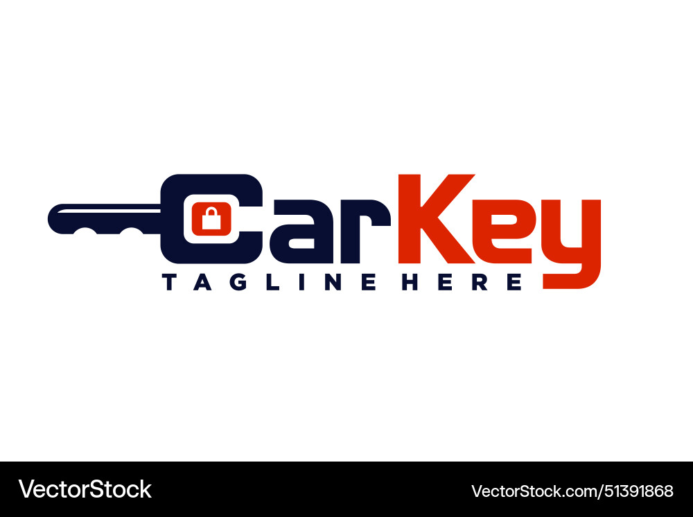 Car key logo with letter c concept Royalty Free Vector Image