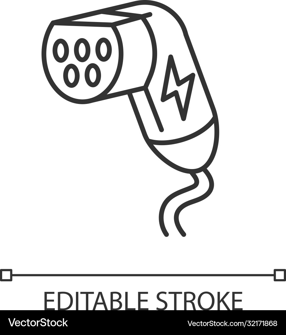 Electric Vehicle Charging Plug Icon Royalty Free Vector