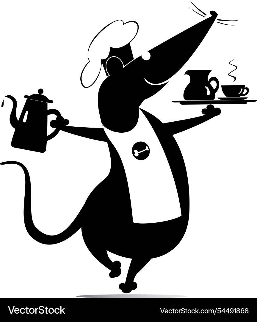 Rat or mouse a cook Royalty Free Vector Image - VectorStock