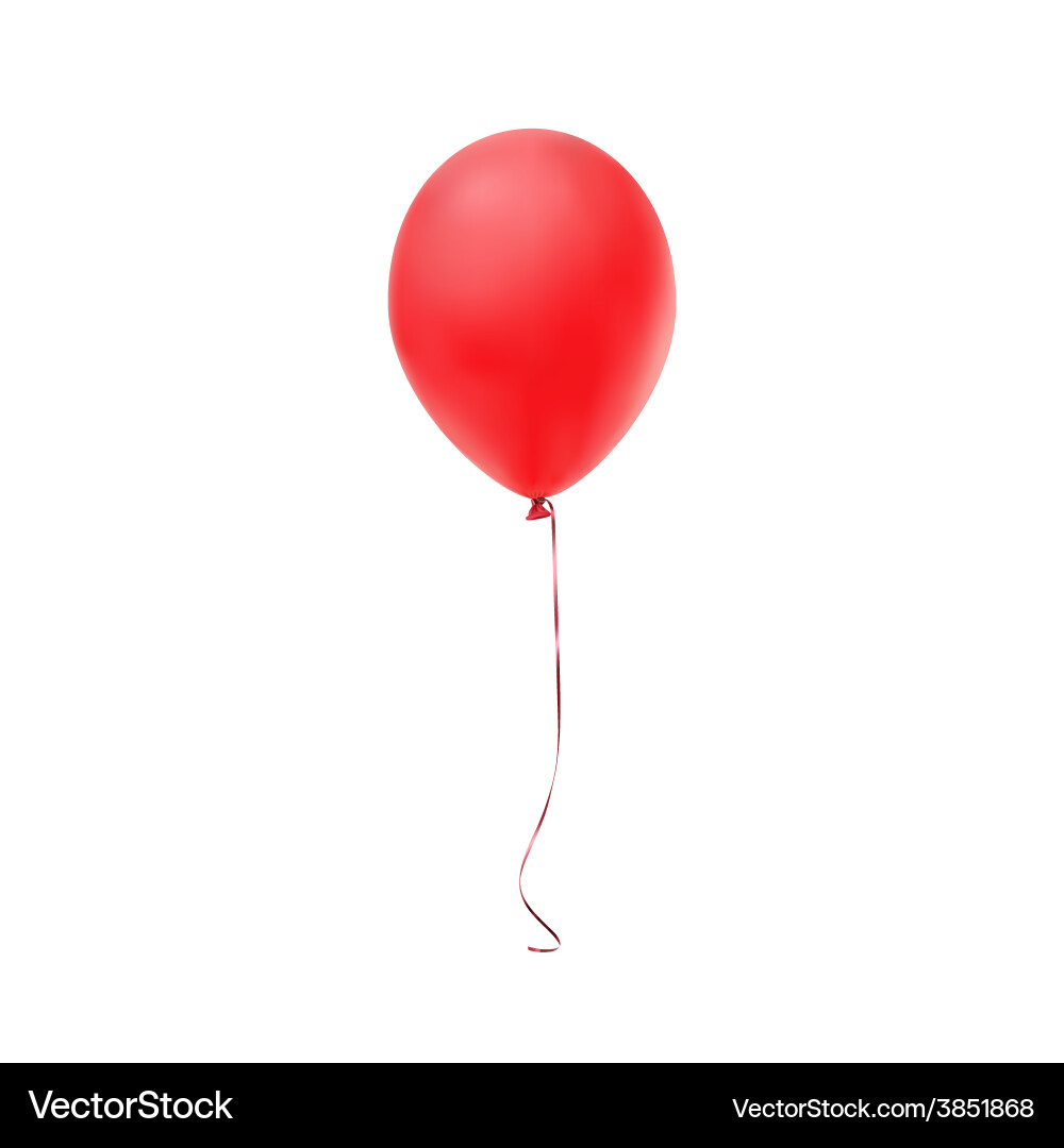 Red balloon icon isolated on white background Vector Image