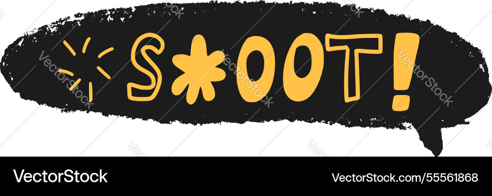 Speech bubble with swear words curse crayon Vector Image