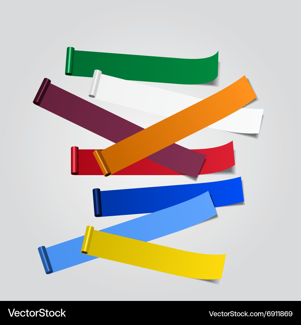 Colorful Ribbon & Scroll Banner Royalty Free Vector