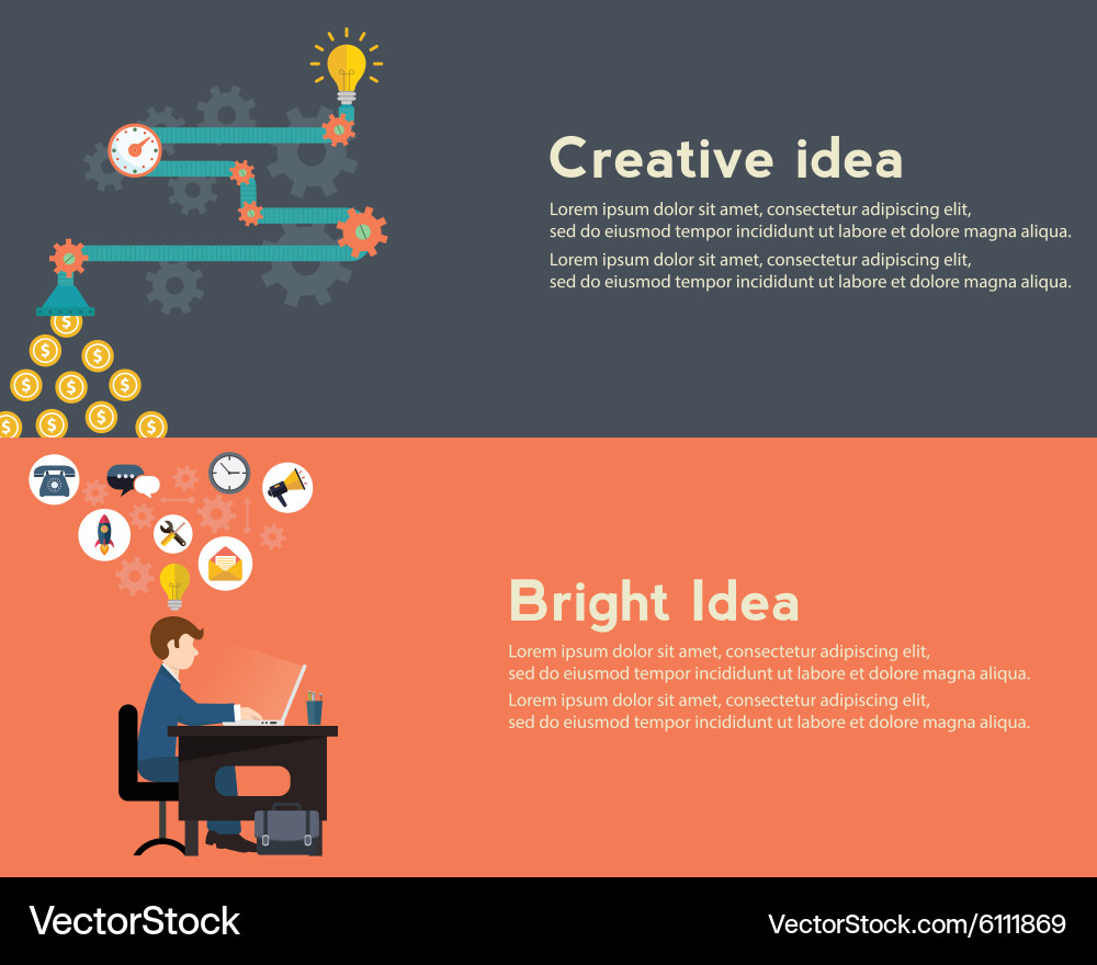 Creative idea generator bright modern web Vector Image